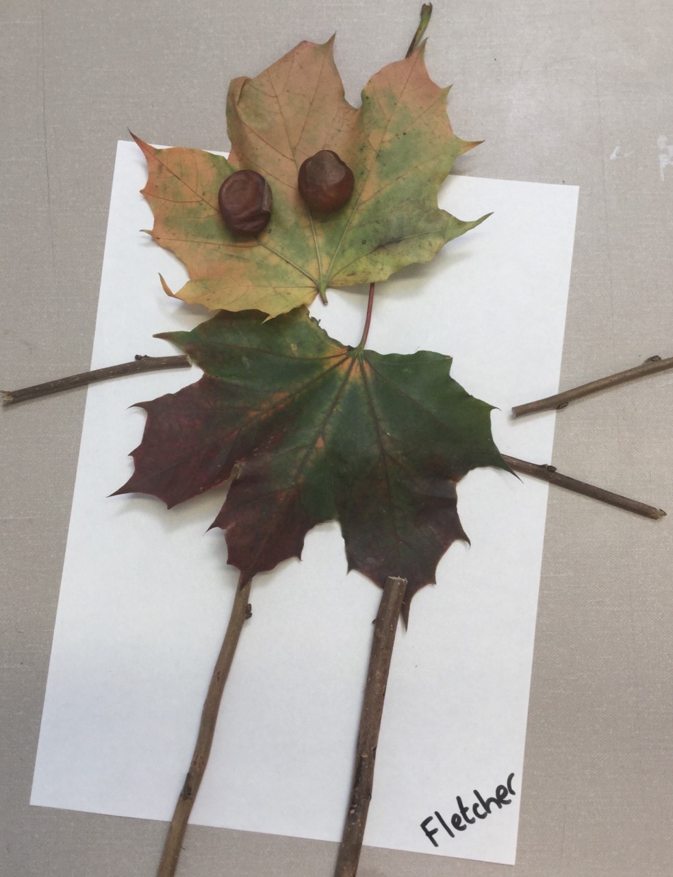 Rowan Class | Beautiful 'Leaf Man' Art - Grange Primary School