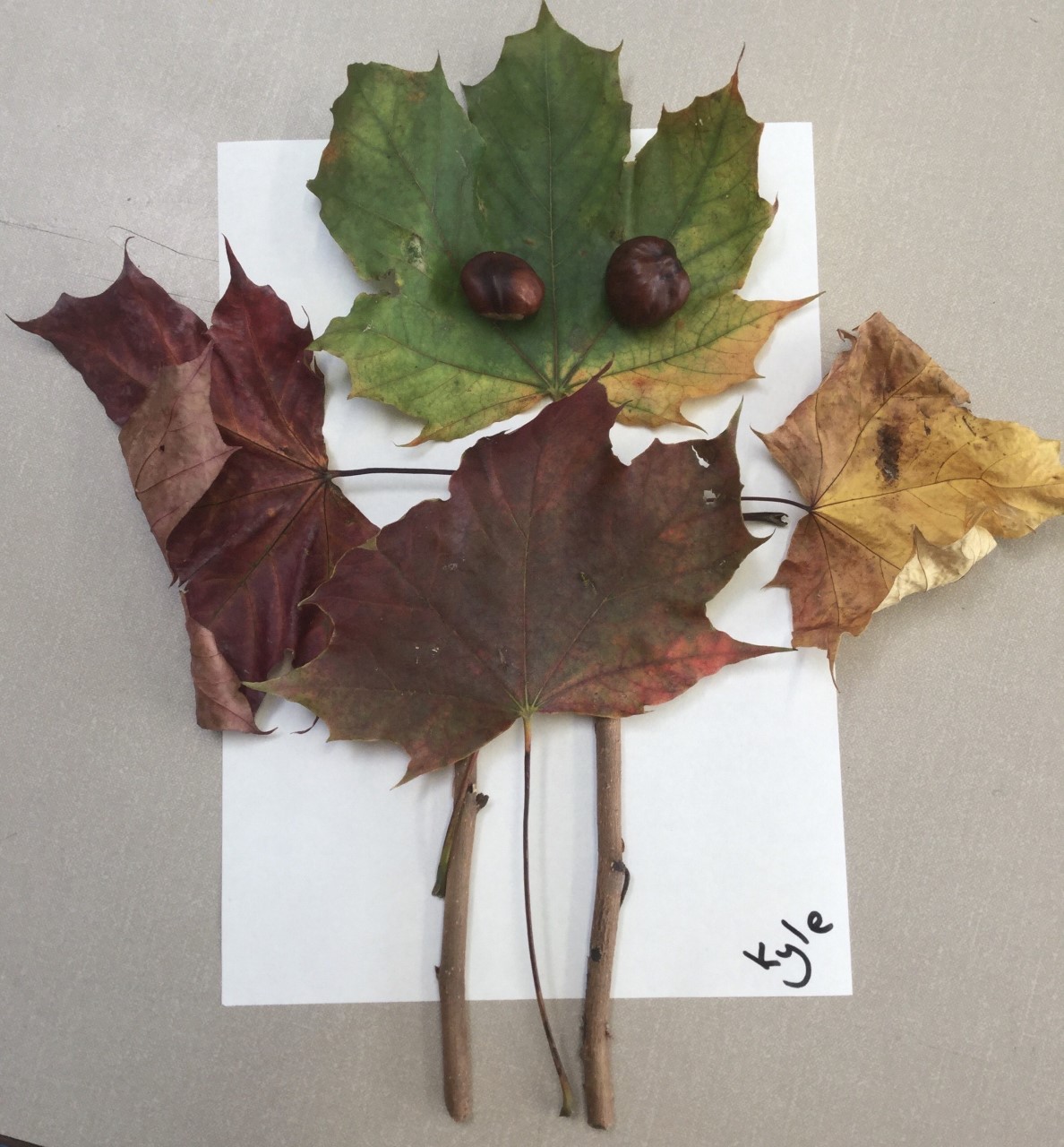 Rowan Class | Beautiful 'Leaf Man' Art - Grange Primary School