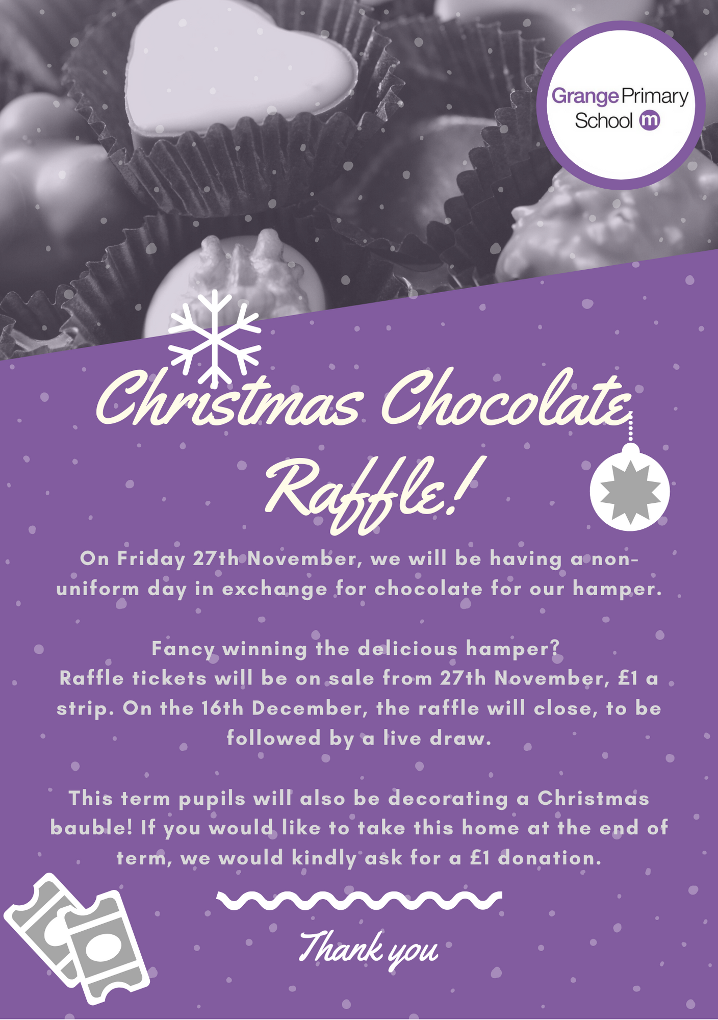 Christmas Chocolate Raffle | Fancy winning a delicious hamper? - Grange ...