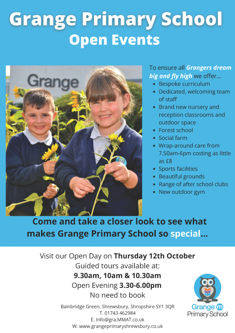 Become a Granger! Join us for Grange Primary School's Open Day ...